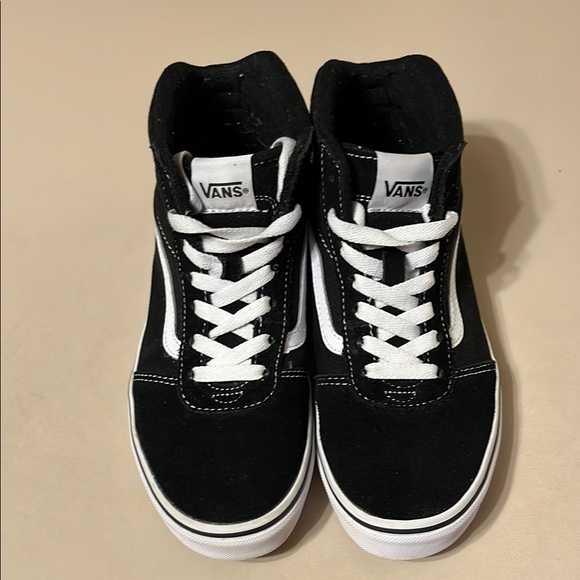 Vans | Shoes | Vans Black And White Hightop Sneakers Classic Canvas ...